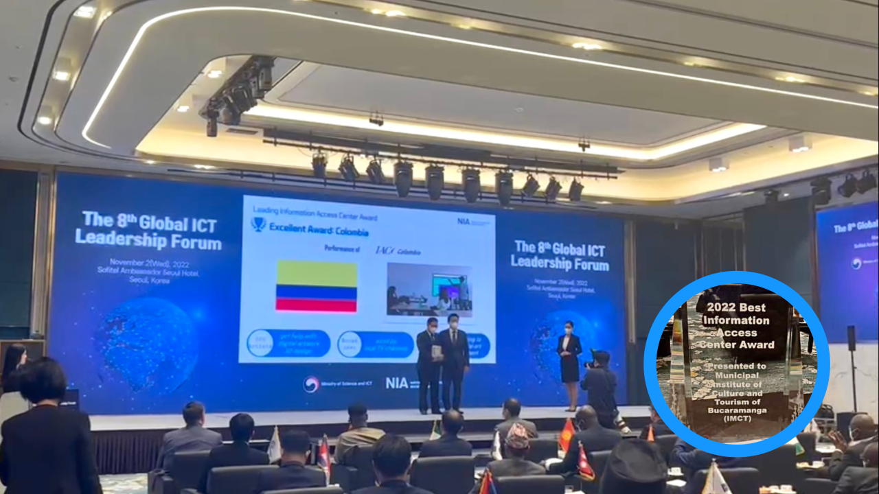 Corea del Sur premió al Centro de Acceso a la Información del IMCT de Bucaramanga por ser el ...